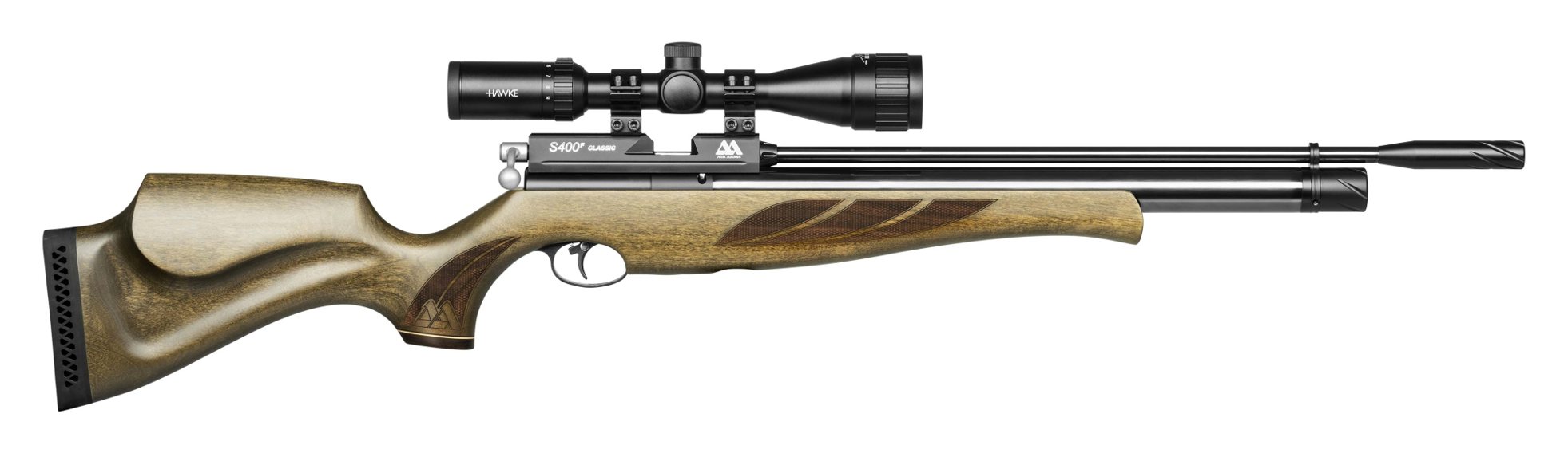Air Arms S400 Rifle Superlite Hunter Green PCP Air Rifle - Rifleman ...