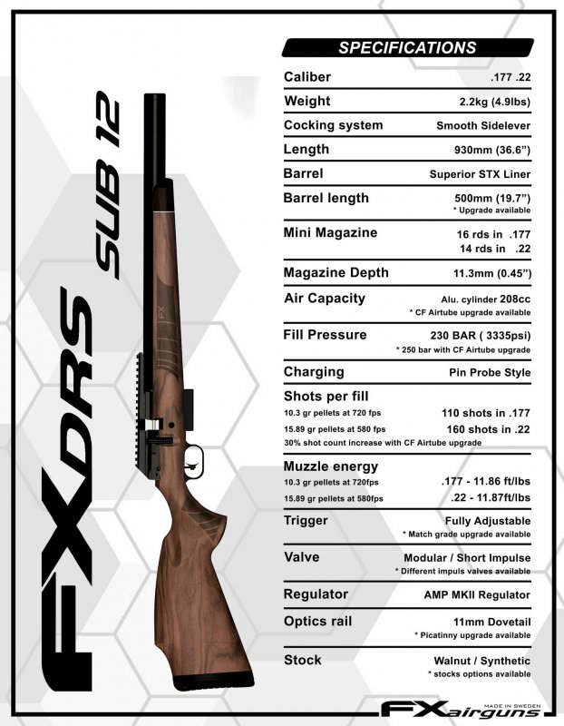 FX Airguns FX DRS Classic Walnut - Rifleman Firearms