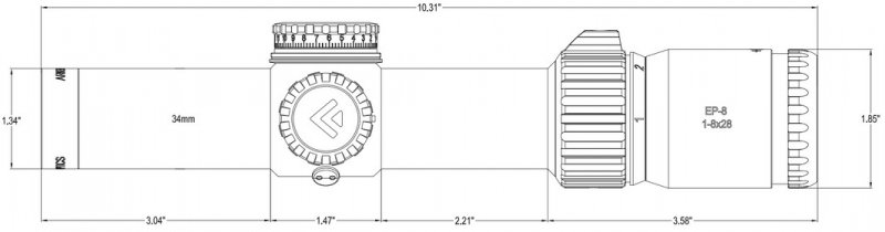 Arken Optics Arken EP-8 1-8X28 FFP MOA KL BOX - Rifleman Firearms